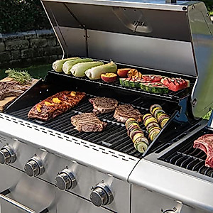 Hongso 17 inch Cast Iron Grill Grates Replacement for Nexgrill 720-0896 730-0898 720-0896C 720-0898 720-0896B 720-0896CA 5 Burner 6 Burner Grill Models