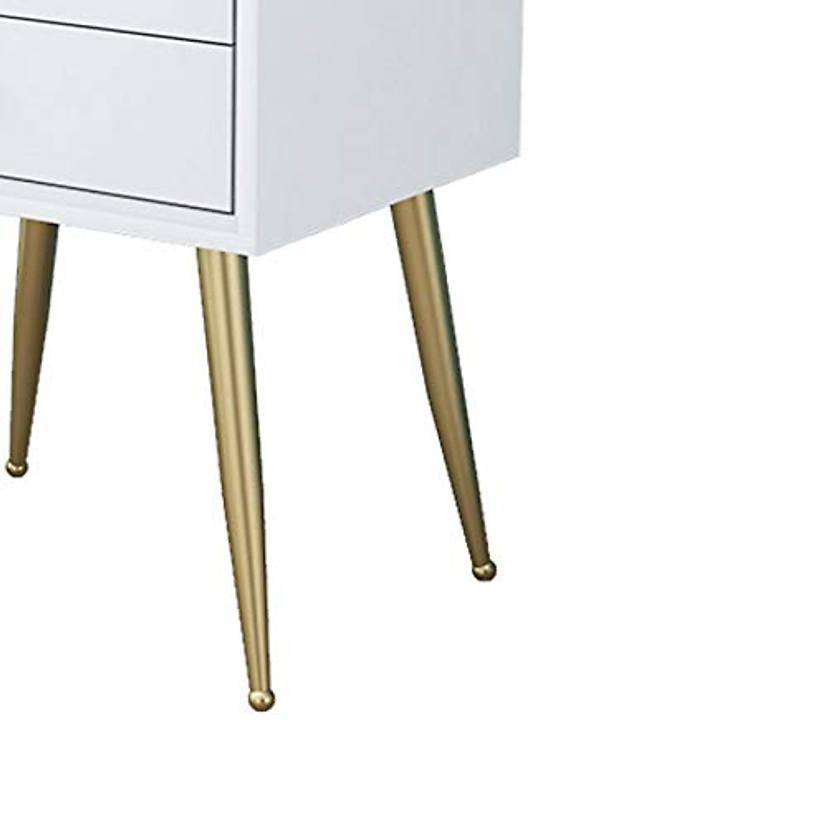 SJYDQ Nordic Solid Wood Bedside Table with Double Drawer Design Bedside Table, Coffee Table Bedroom Mini Bedside Table, White