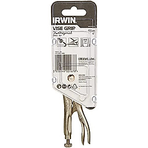 IRWIN VISE-GRIP Original Locking Pliers, Long Nose, 4-Inch (1602L3),Silver,100mm