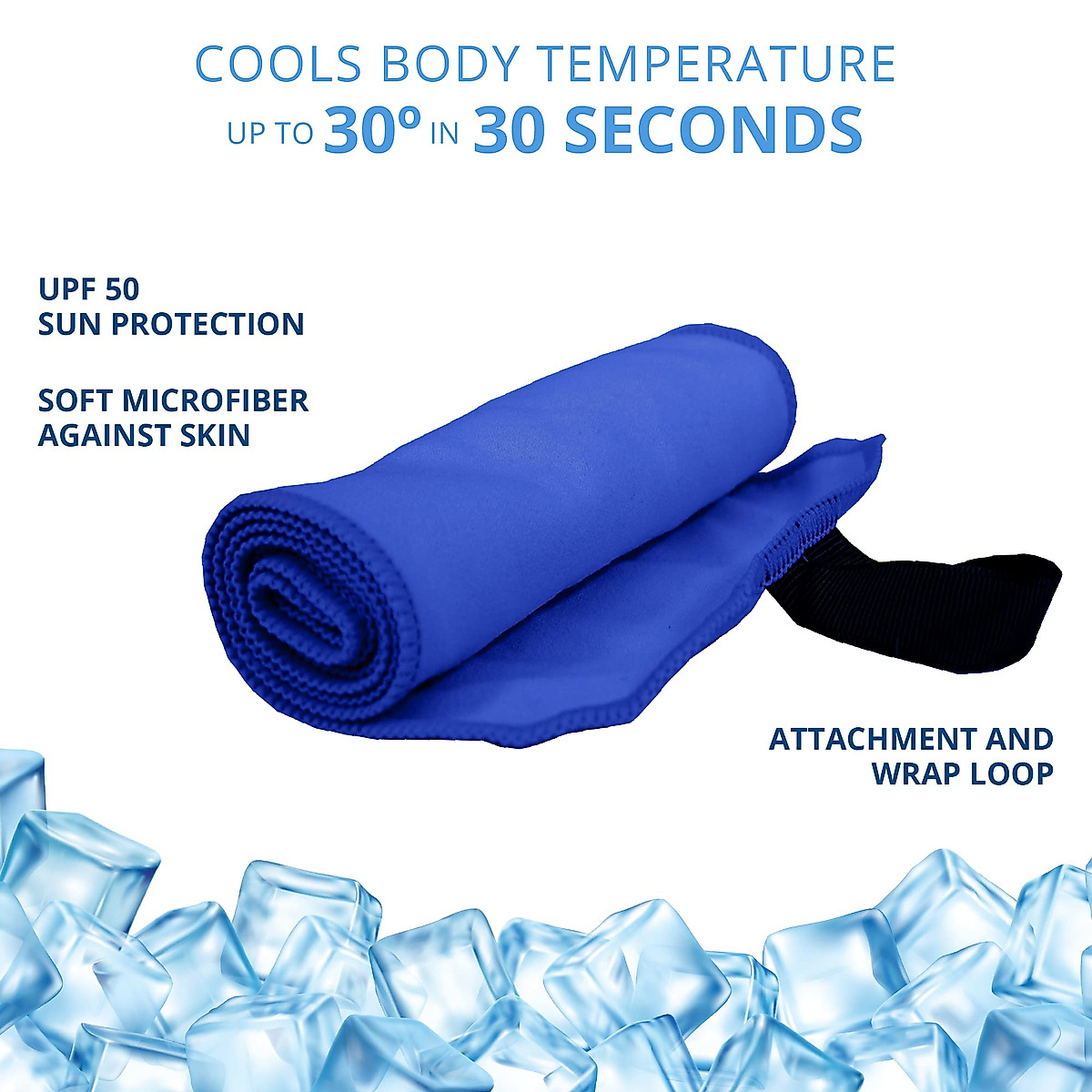 FROGG TOGGS Chilly Pad Pro Sport Microfiber Instant Cooling Towel, Machine Washable, Reusable 31"x6"