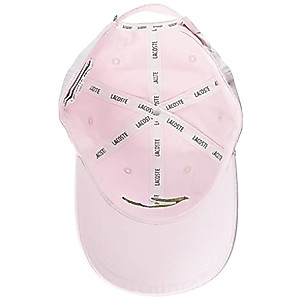 Lacoste Mens Adjustable Organic Cotton Twill Cap, Flamingo, One Size