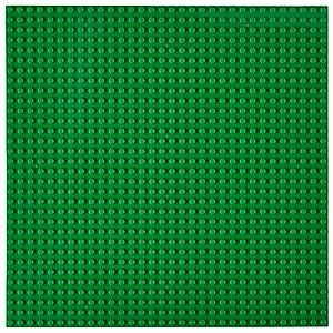 Strictly Briks Compatible with Lego Large Classic Stackable Baseplates, for Building Bricks, Bases for Tables, Mats, and More, 100% Compatible with All Major Brands, Green, 1 Piece, 10x10 Inches