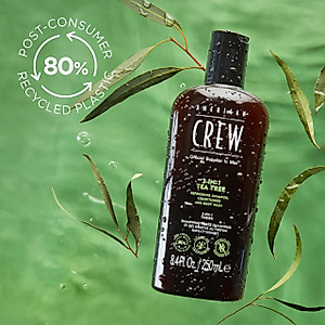 American Crew Shampoo, Conditioner & Body Wash for Men, 3-in-1, Tea Tree Scent, 33.8 Fl Oz