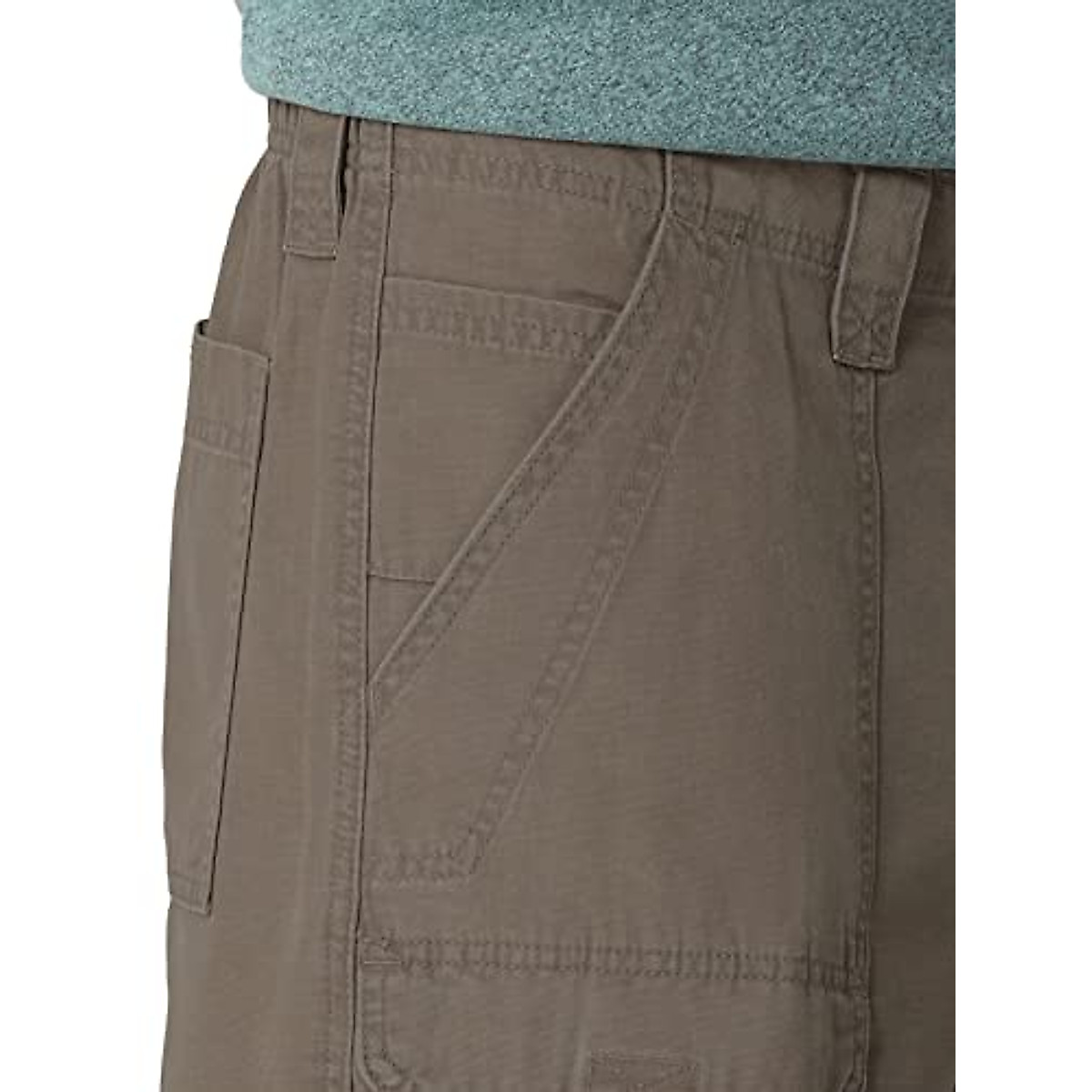 Wrangler Authentics mens Canvas Utility Hiker cargo shorts, Earth Green, 36 US