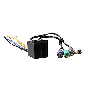 RED WOLF Radio Stereo Wire Harness W/AMP Amplifier Integration Connector RCA Jack Adapter for Mercedes Benz 1990-2004, Volkswagen 1990-2001, Audi 1996-2004, Land Rover 1999-2004