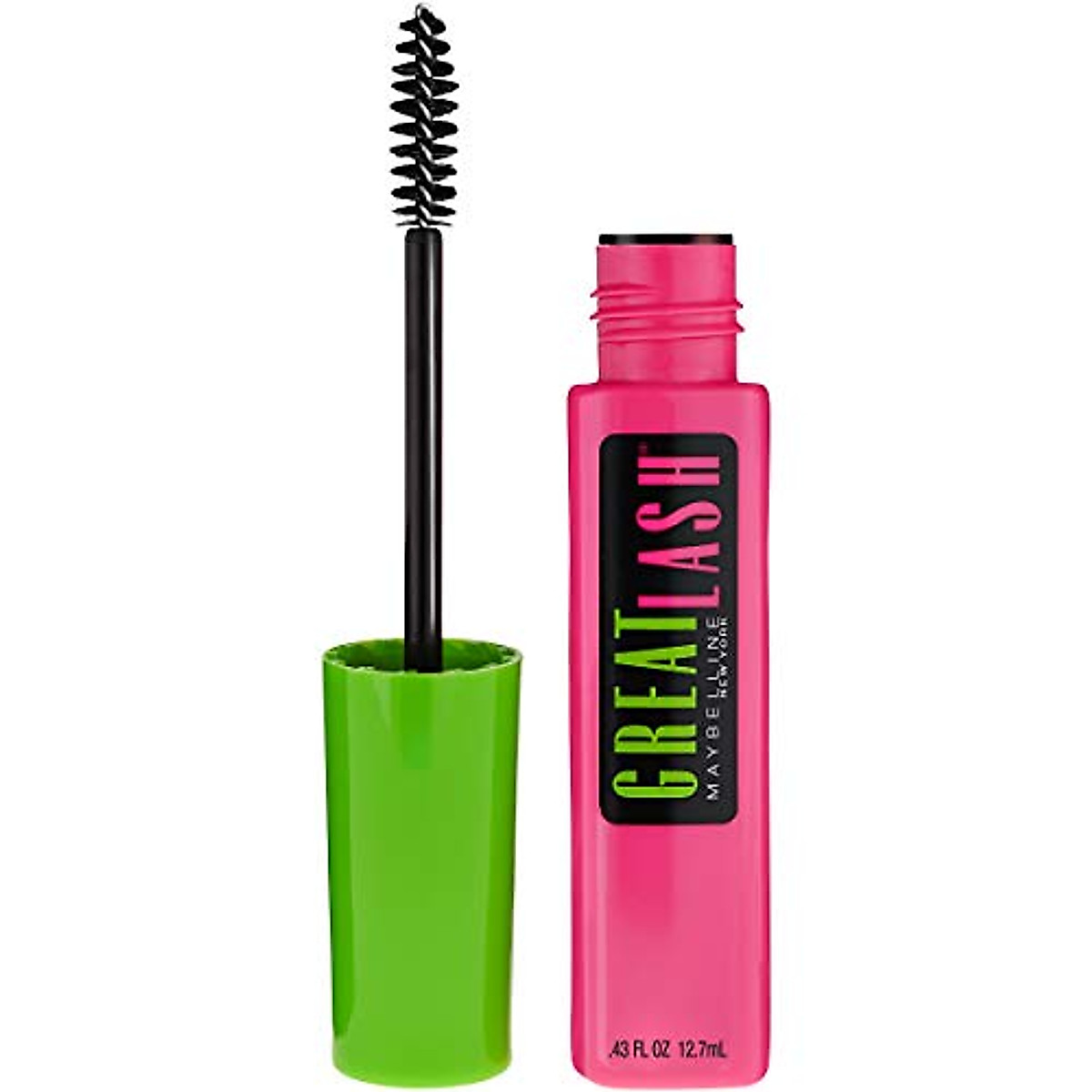 Maybelline Great Lash Waterproof Mascara Makeup, Volumizing Lash-Doubling Formula That Conditions As It Thickens, Very Black, 2 Count