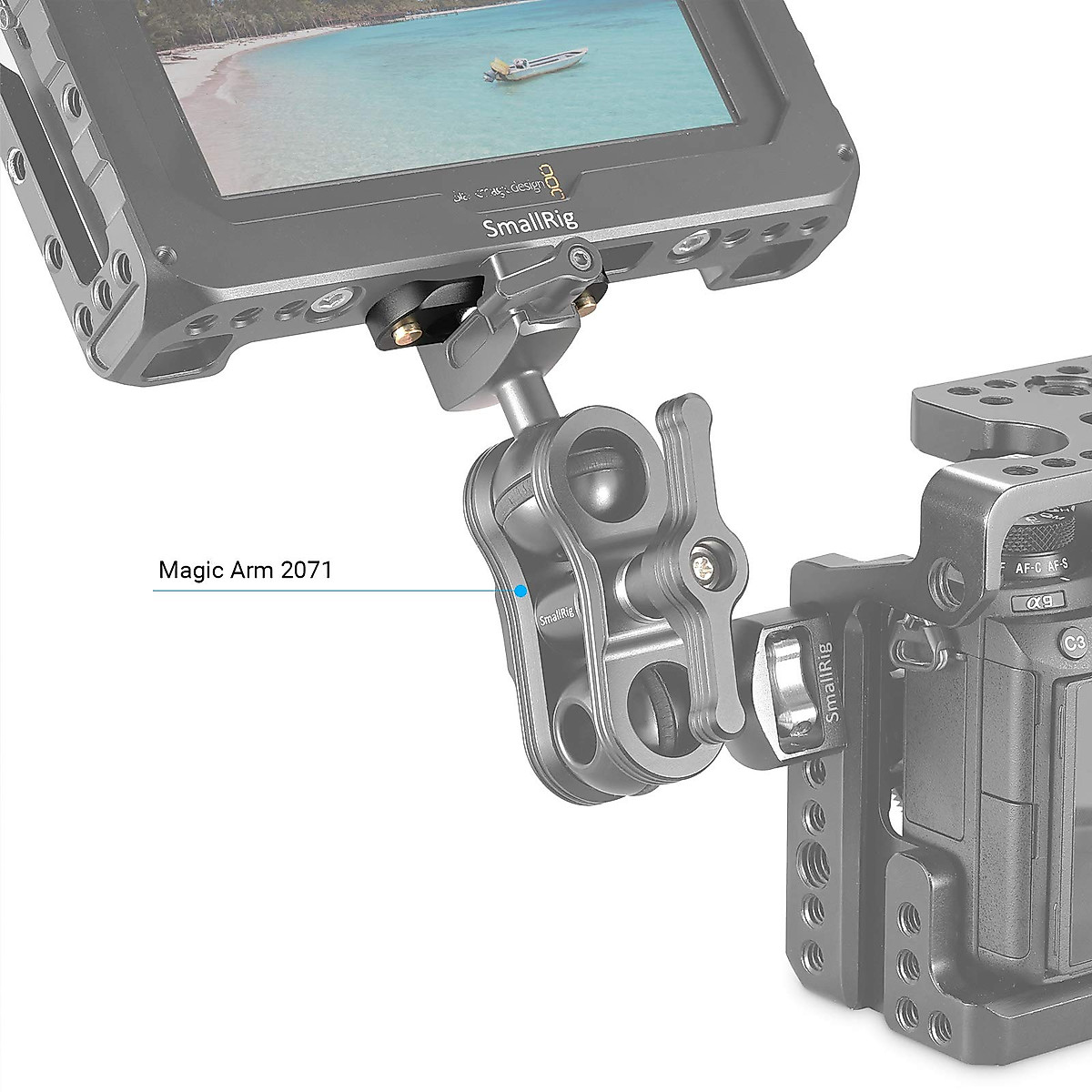 SmallRig Mini NATO Rail, Anti-Off Quick Release NATO Rail, Thickness 6mm, Length 48mm for NATO Handle, Camera Cage - 2172