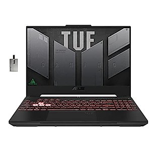 ASUS 2023 TUF A15 15.6" 144Hz FHD Gaming Laptop, AMD Ryzen 7 6800H, 32GB DDR5 RAM, 1TB PCIe SSD, RGB Backlit Keyboard, NVIDIA GeForce RTX 3050Ti, 720p HD Camera, Win 11 Pro, Gray, 32GB USB Card