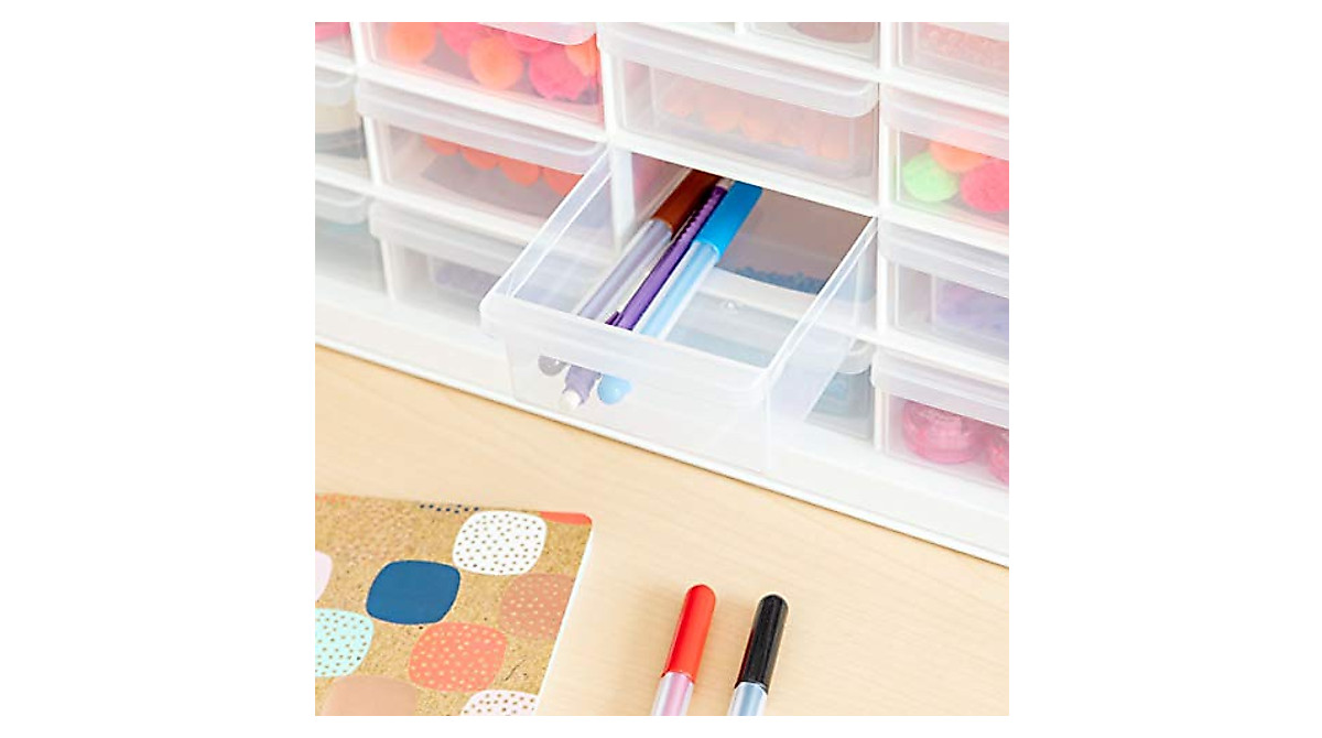 IRIS 24-Drawer Stackable Storage Cabinet for Craft & Hardware