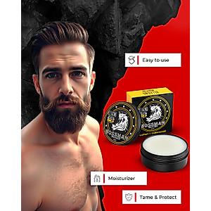 Bossman Relaxing Beard Balm - Beard Tamer, Relaxer, Thickener and Softener Cream - Beard Care Product - Made in USA (Gold Scent)