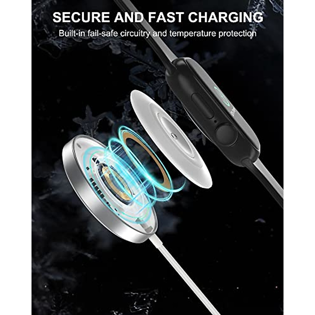 Basesailor Magnetic Wireless Charger with USB Adapter, 3 in 1 Portable Travel Cordless Qi Fast Charging Pad Station for MagSafe, iPhone 14 13 12 11 Plus Pro Max Mini,AirPods 3 2 Pro,Samsung S23 S22