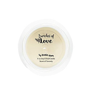 Pavilion Gift Company Love You Grandma-8 Oz 100% Soy Wax Candle with Cotton Wick in Stoneware Vessel Serenity Scented, White