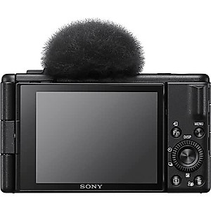 Sony ZV-1F Vlogging Camera (Black) (ZV1FB) + Case + 64GB Card + 2 x NP-BX1 Battery + Card Reader + Corel Photo Software + LED Light + Charger + Flex Tripod + Memory Wallet + More (Renewed)