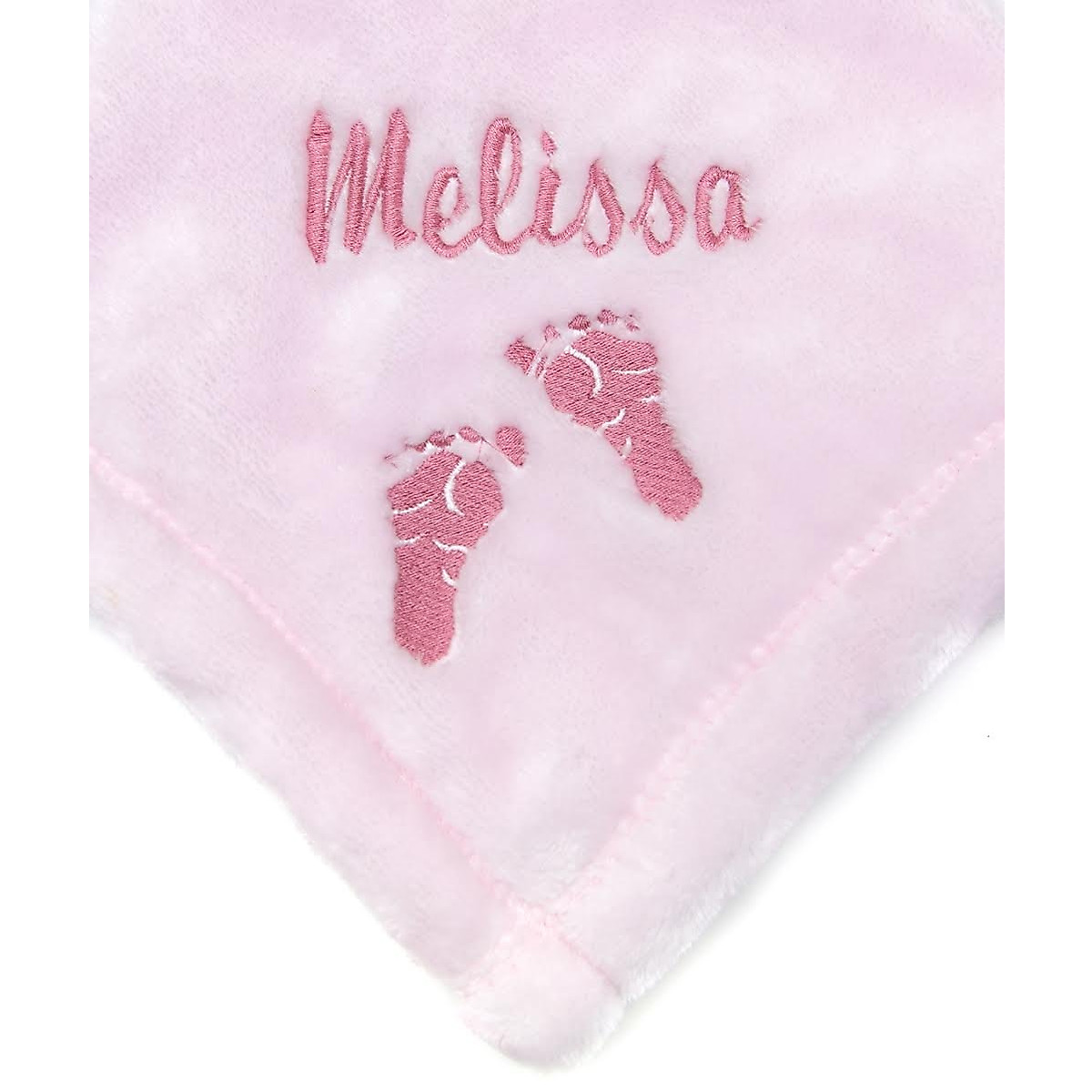 Personalized Monogrammed Embroidered Baby FEET Tahoe Fleece Blanket~ Make it Special! (Blue)