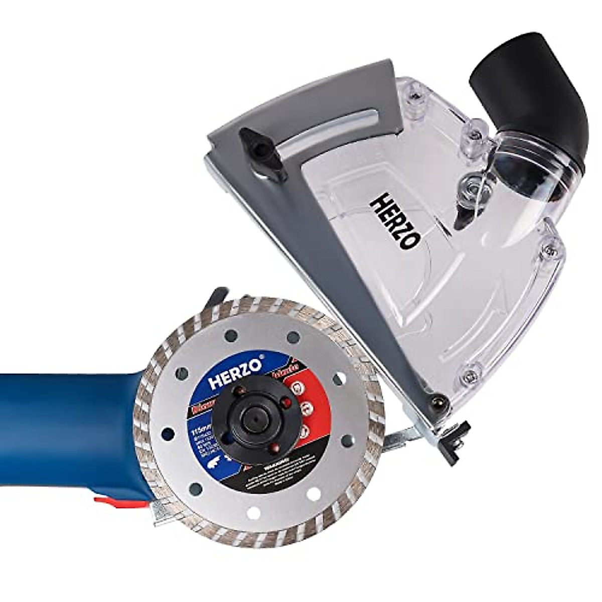 HERZO Dust Shroud Dust Extraction Cutting Guard for 5 inch and 4-1/2 inch Angle Grinder