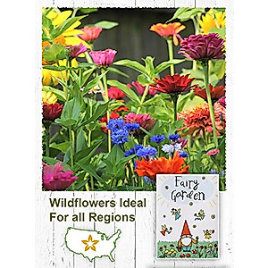 American Meadows Wildflower Seed Packets "Fairy Garden" Party Favors for Guests (Pack of 20) - Wildflower Seed Mix, Plant Year-Round, Great Gift for Hostesses, Showers, Weddings, Thank You