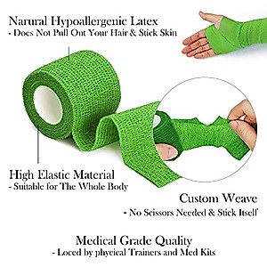 24Pack Self Adhesive Tape, Wrap Flex Bandages Leg Wrap Adherent Non-Woven for Dog Cat Horse Pet Animals Ankle Sprains & Swelling, 2 Inch 5 Yards (Camouflage Patterns)