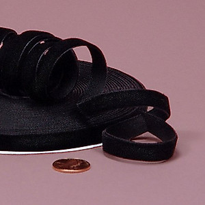 Black Velvet Ribbon, 3/8" X 25Yd