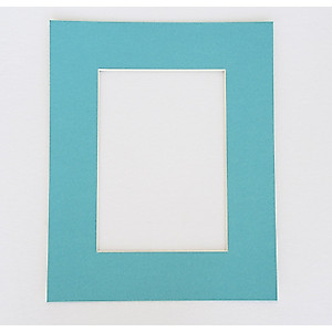 topseller100, Pack of 10 Light Blue 11x14 Picture Mats Matting with White Core Bevel Cut for 8x10 Pictures