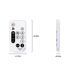 Replacement Remote Control Compatible for Woozoo 5-Speed Globe Fan (1pc)