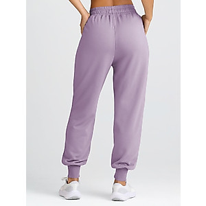 Yovela Sweatpants Women Baggy High Waisted Sweat Pants Fall Clothes Casual Joggers Y2k Aesthetic 2025 Winter Spring Fashion Trendy Warm Outfits Cute Comfy Tall Trousers with Pockets Purple L