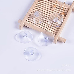 dophee 10pcs 40mm/1.57" Transparent Suction Cup Sucker for Window Wall Hook Hanger Kitchen Bathroom Smooth Surface