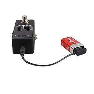 Mr.Power 9V Battery Clip Converter Power Cable Snap Connector 2.1mm 5.5mm Plug for Guitar Effect Pedal (Straight Angle, 2 Cable) Plug for Guitar Effect Pedal (2 Cable)