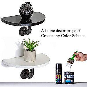 Clarke`s Decor Floating Shelves for Wall - Hanging Shelves Set of 2. Wall Mounted Shelves with Industrial Pipes. Rustic Wood Shelves for Bedroom, Living Room, Bathroom or Small Wooden Display Shelf