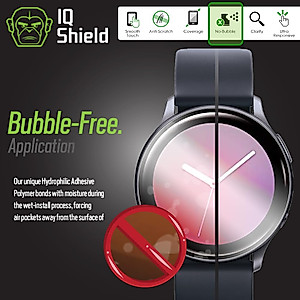 IQShield Screen Protector Compatible with Samsung Galaxy Watch Active2 (44mm, 2019)(6-Pack) LiquidSkin Anti-Bubble Clear TPU Film
