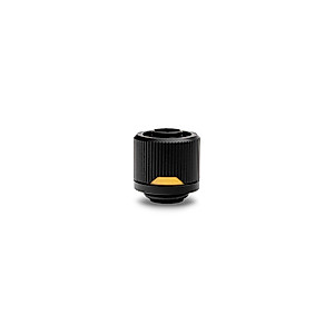 EKWB EK-Quantum Torque STC-10/16 Compression Fitting for Soft Tubing, 10/16mm (3/8" ID, 5/8" OD), Black, 4-pack