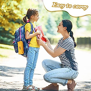 3 Pieces Linen Pencil Cases Stationery Pouch Bags Student Coin Purses Cosmetic Bags Stationery Storage Bags Office Storage Organizers for School Student, Gray, Yellow, Pink, 7.8 x 3.15 x 1.97 Inch