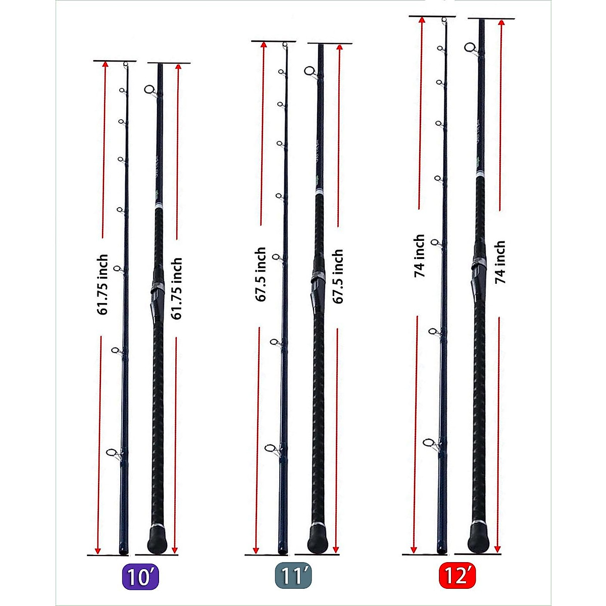 LITTMA LITTMA-Surf Spinning Rod Surf Rods Saltwater 9ft 10ft Graphite Surf Rod Surf Casting Rod Surf Fishing Rod Surf Rod Saltwater Surf Travel Rod Surf Rod Barra de Surf Surf Rod