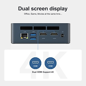 Beelink Mini PC Desktop Computers SEi8 8th Generation i5-8259U up to 3.8Ghz (4C/8T) 8GB 256GB Graphics 655 4K@30Hz Dual HDMI WiFi BT5.0 Gigabit Ethernet Supported