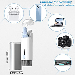 Revolutionary 7-in-1 Cleaner Kit for Airpods 1/2/3/ Pro Headphones Earbuds and Case & Keyboard, Deep Cleaning Tools with Screen Cleaner for iPhone, Wireless Bluetooth Earphones,Laptop and Camera
