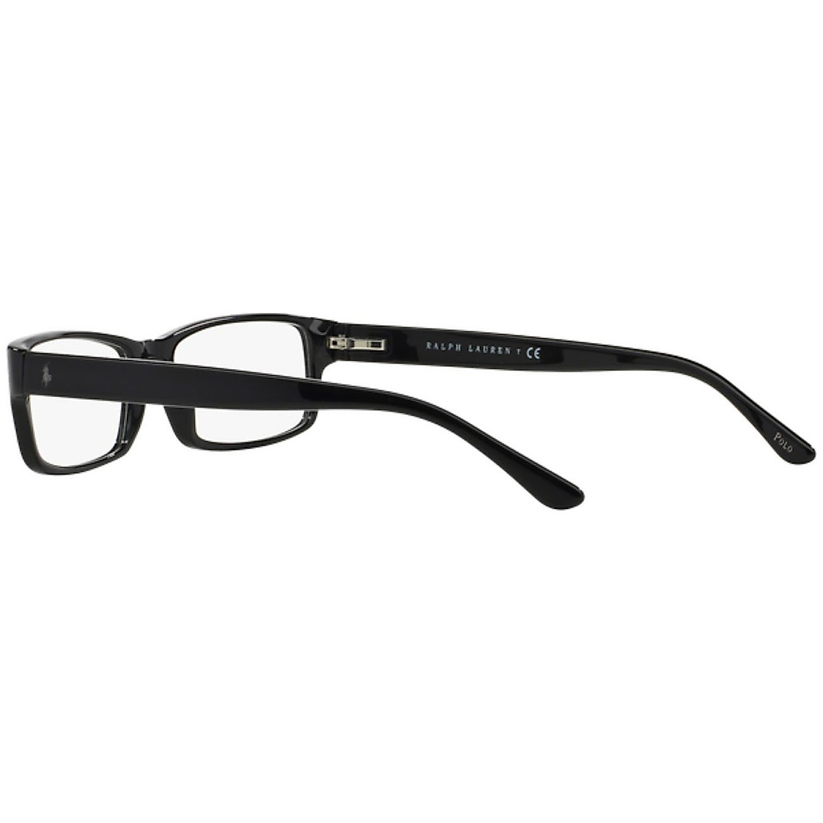 Polo Ralph Lauren Men's PH2065 Rectangular Prescription Eyewear Frames, Shiny Black/Demo Lens, 58 mm