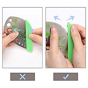 9 Holes Herb Cutter Stripper Stainless Steel Vegetable Leaf Stripper Cutter Home Kitchen Peeling Tool for Kale, Chard, Collard Greens, Thyme, Basil, Rosemary