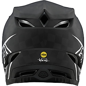 Troy Lee Designs D4 Carbon Full Face Mountain Bike Helmet for Max Ventilation Lightweight MIPS EPP EPS Racing Downhill DH BMX MTB - Adult Men Women - Black/Silver, Medium
