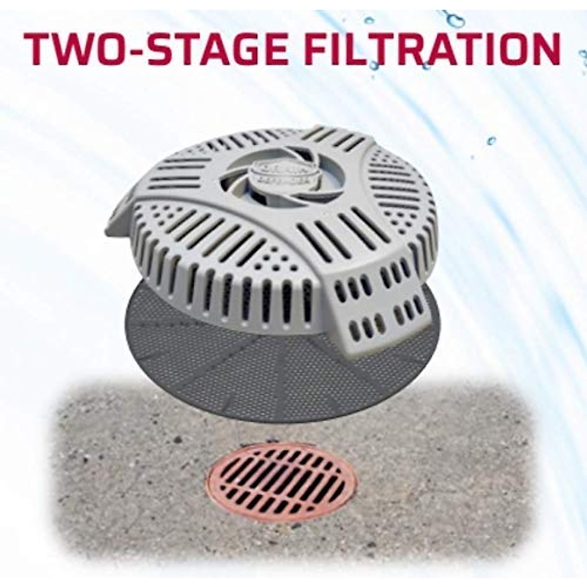 Drain Defender Easy-Install Two-Stage Stairwell Drain Cover Resists Yard Waste Clogs and Flooded Basements