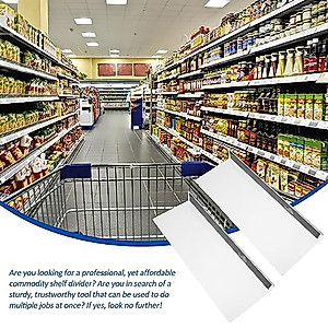 Baluue Plastic Shelf Divider - 6pcs PVC Dividers Baffle with Thicken Plastic Clapboard Shelving Splitter for Cabinet Supermarket Vertical Organize