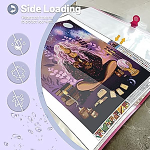 A3 Diamond Art Storage Diamond Painting Kits Combo Folderd for Diamond Painting 30-Page Transparent Sleeve Large Capacity (30 pages30.5x42.5cm(12x16.7inch）, Black)