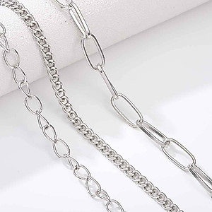 Tgirls Hip Hop Pants Chain Acrylic Jean Chain for Women Punk Pocket Chains for Men Layered Goth Keychains Colorful Trouser Chain Rock Wallet Chain Body Accessories for Girls (3 Moon)