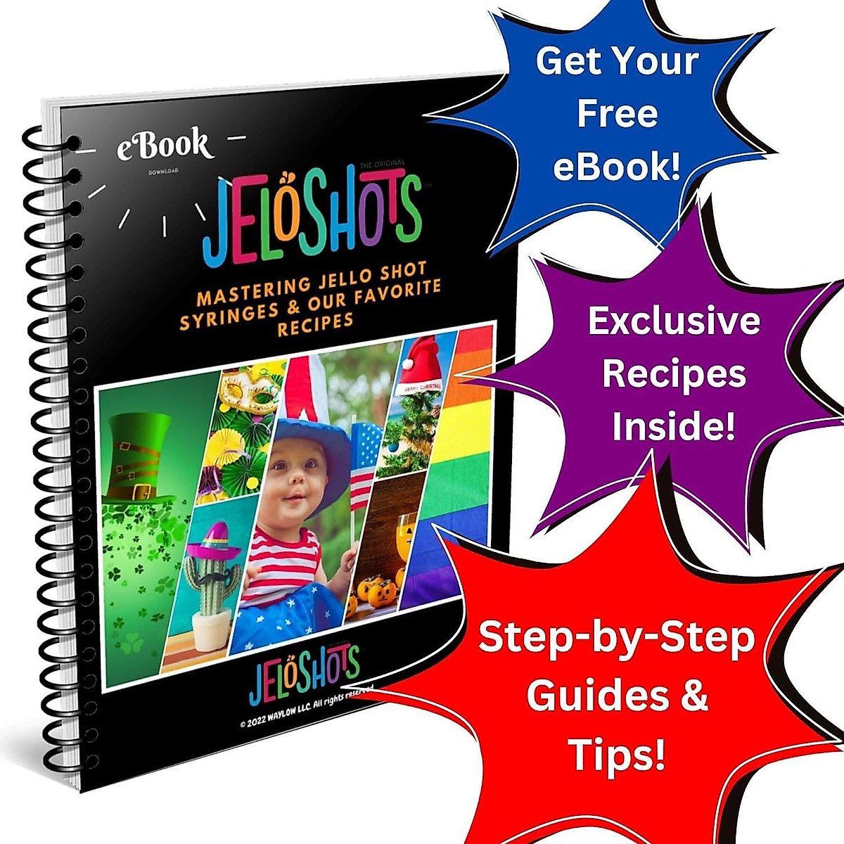 Jello Shot Syringes by JeloShots 32 Pack - Free Recipe eBook, Prewashed & Ready to Use, Jelly Shot Syringes for St. Patrick's Day, Nurses, Graduation, and Bachelorette Parties, Halloween Party Fun