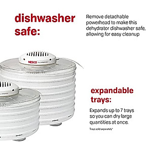 NESCO FD-37A Food Dehydrator, For Snacks, Fruit, Beef Jerky, Speckled White