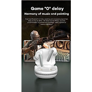 Knight & King Bluetooth 3D Stereo Sound Effects Noise Cancelling and Waterproof Gaming Mini in Earbuds Touch True Wireless Stereo Earphone pc Gmaing and Mobile Gaming