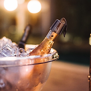 2-PACK Wine Bottle Stopper, Plug with Silicone, Wine Saver, Keeps Wine Fresh, Best Wine Gift For Wine Lovers (Black)