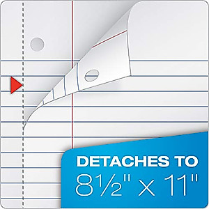 Oxford Spiral Notebook 3 Pack, 3 Subject, Wide Rule, Durable Plastic Covers, Strong Coil, 3 Pockets, 8.5 x 11, 150 Sheets, Red, Green, Blue (89804)