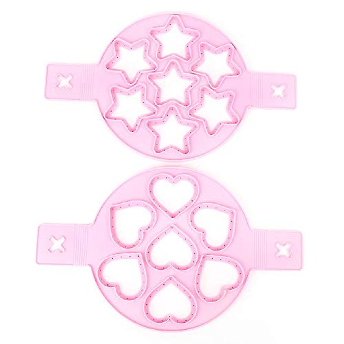 2Pcs Pancake Mold Maker Reusable Silicone Egg Ring Non-stick Fried Egg Cooker Pan Flip Mold DIY Kitchen Cooking Tool