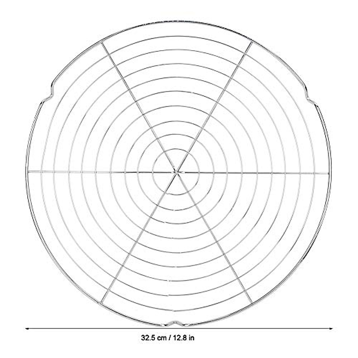TOPINCN Grill Net BBQ Wire Mesh Rack Metal Round Shape Barbecue Grilled Grid Rack Steaming Cooling Outdoor Garden Camping Picnic Tool