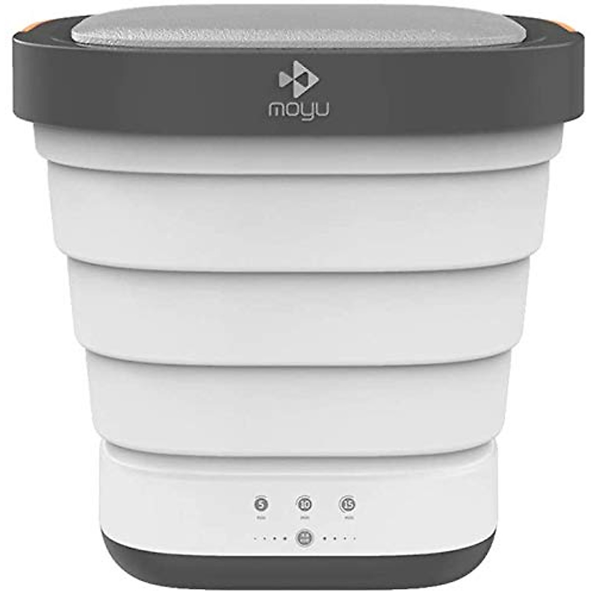 Best4Kids Portable Mini Folding Clothes Washing Machine, Compact Washing Machine, Bucket Automatic Home Travel Self-Driving Tour Underwear Foldable Washer (White Without Dryer)