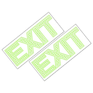 Homoyoyo 1set Export Sticker Signs Stickers Way Indicator Sticker Emergency Exit Sign Floor Guide Sticker Exit Decals Glowing Sticker Ire Exit Signage Adhesive Exit Sticker The Pet 2sheets